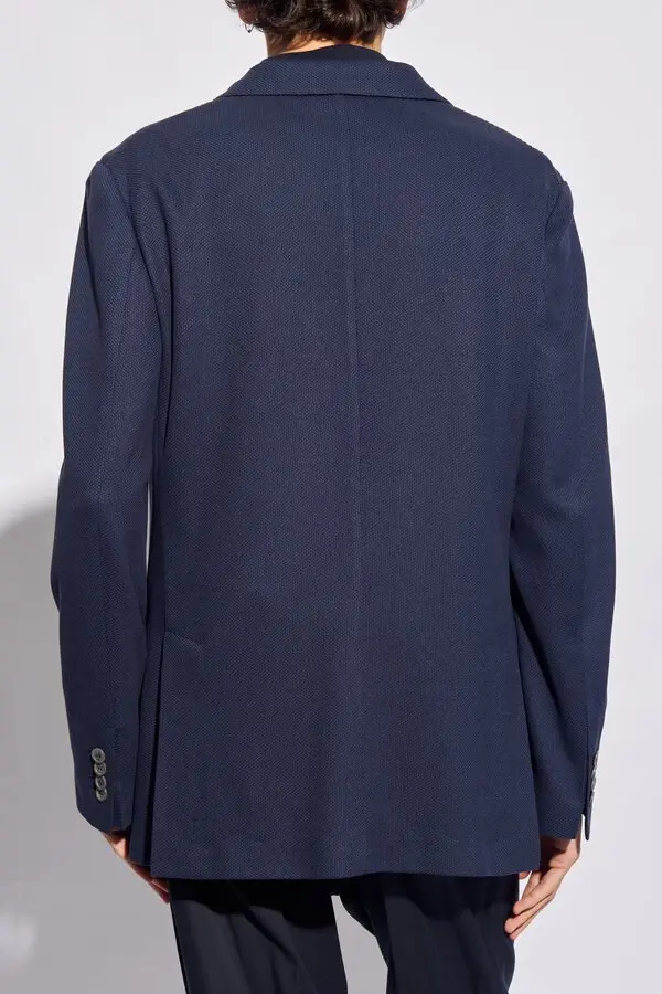 Brioni Patch-pocket Jersey Blazer - Black