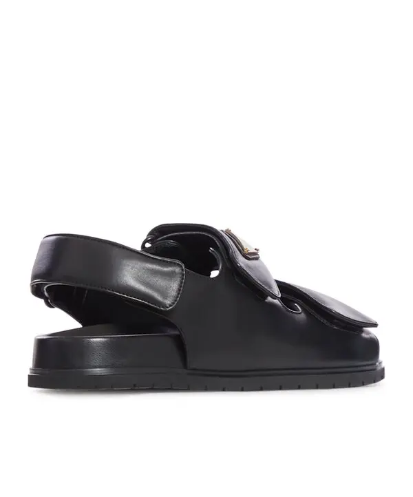Prada Triangle Logo Sandals
