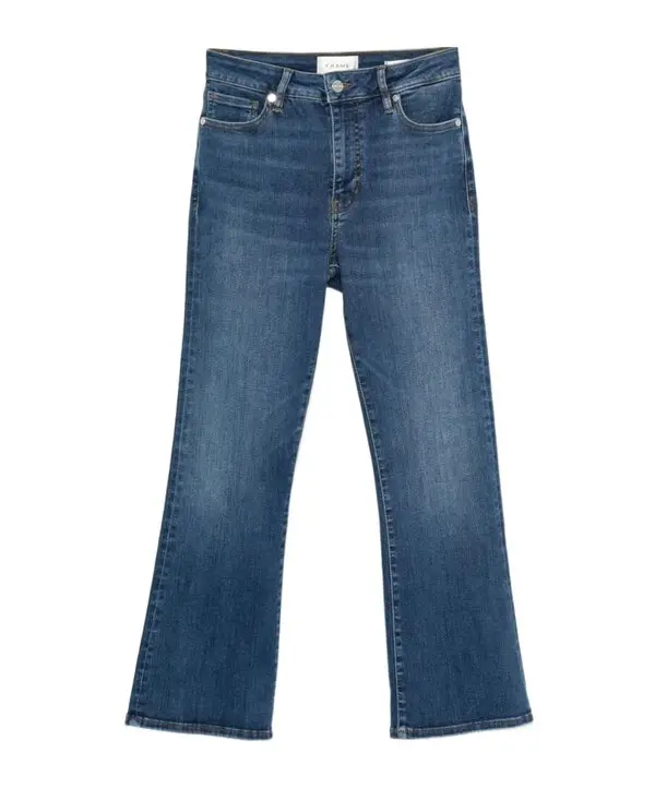 FRAME Le Crop Mini Boot Jeans - Blue