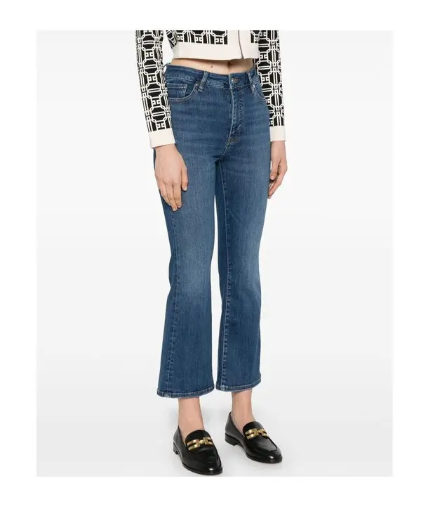 FRAME Le Crop Mini Boot Jeans - Blue