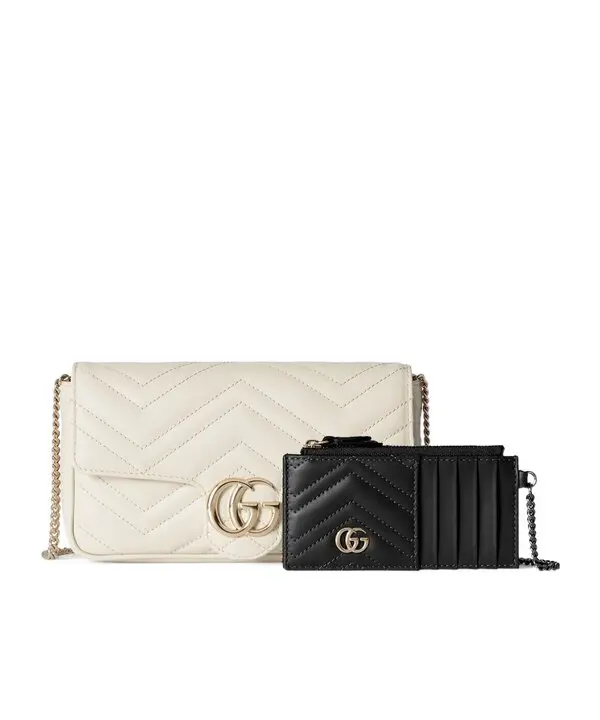 Gucci Gg Marmont Mini Shoulder Bag - White