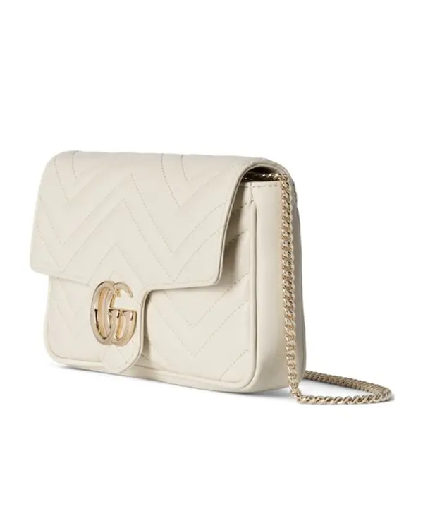 Gucci Gg Marmont Mini Shoulder Bag - White