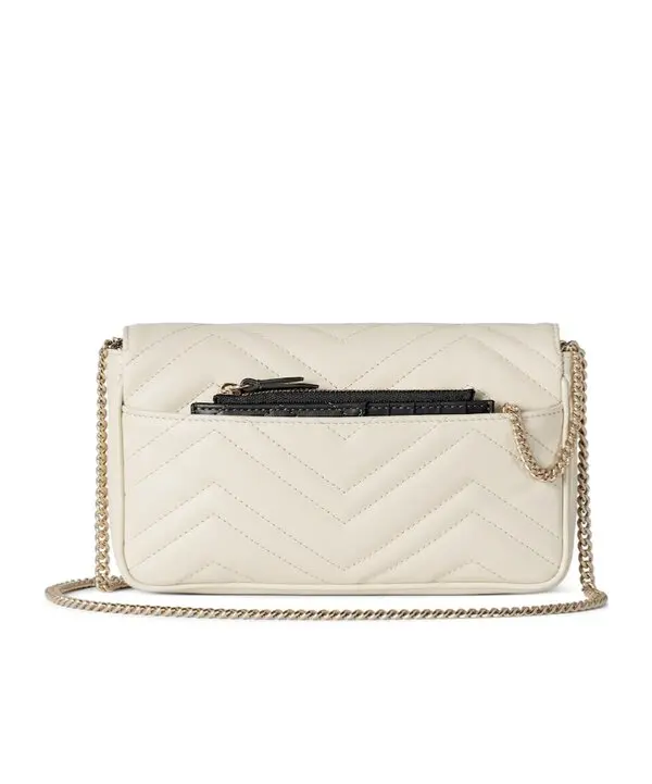 Gucci Gg Marmont Mini Shoulder Bag - White