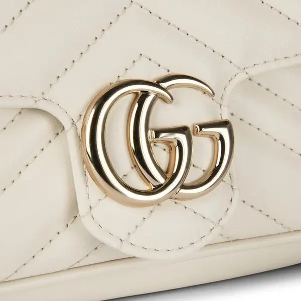 Gucci Gg Marmont Mini Shoulder Bag - White