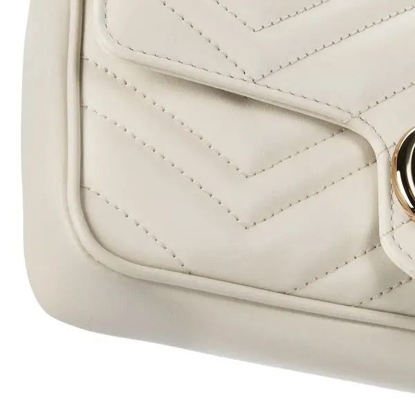 Gucci Gg Marmont Mini Shoulder Bag - White