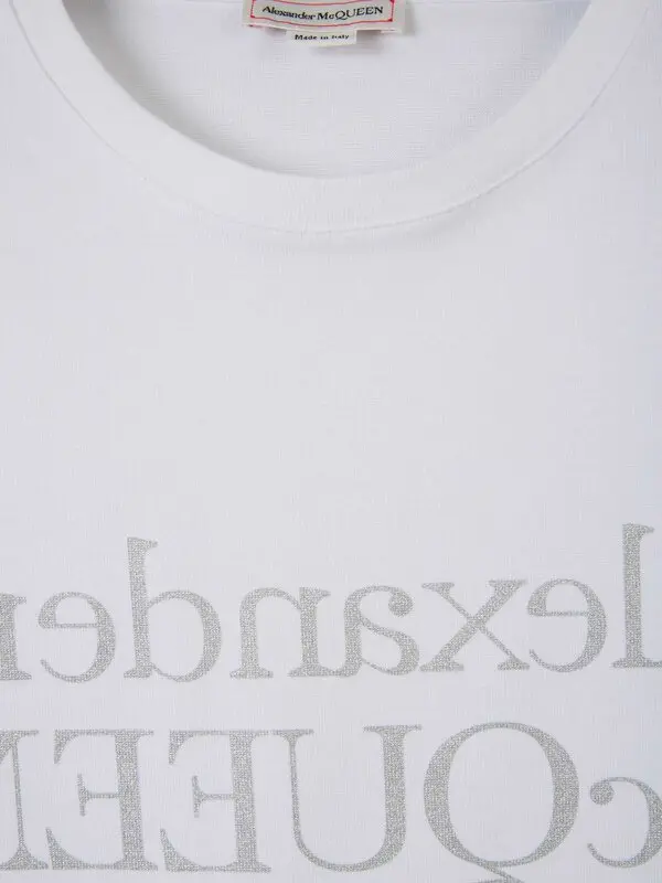 Alexander McQueen Reflective Logo Printed T-shirt