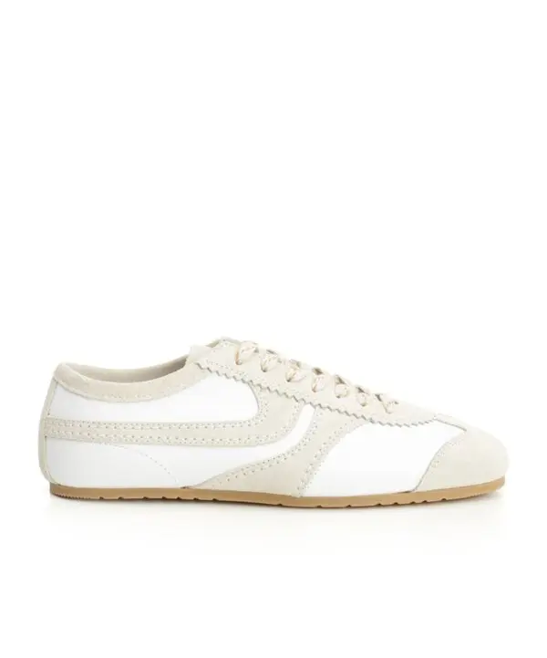 Dries Van Noten Suede-panel Sneakers - White