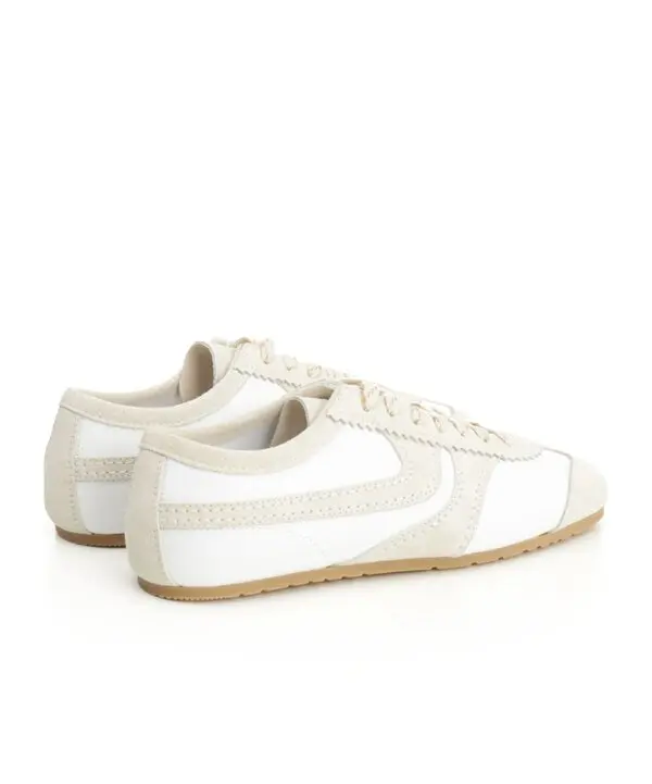 Dries Van Noten Leather And Suede Paneled Lace-up Sneakers - White