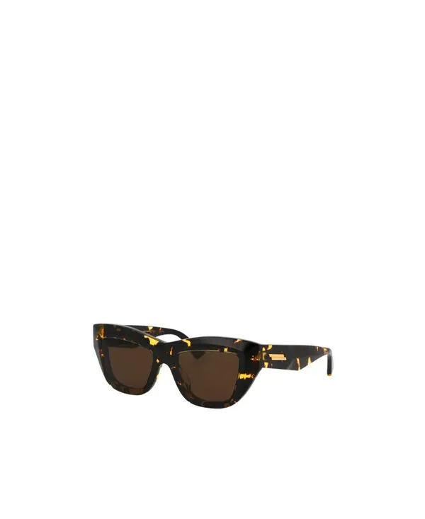 Bottega Veneta Rectangle Frame Sunglasses - Brown