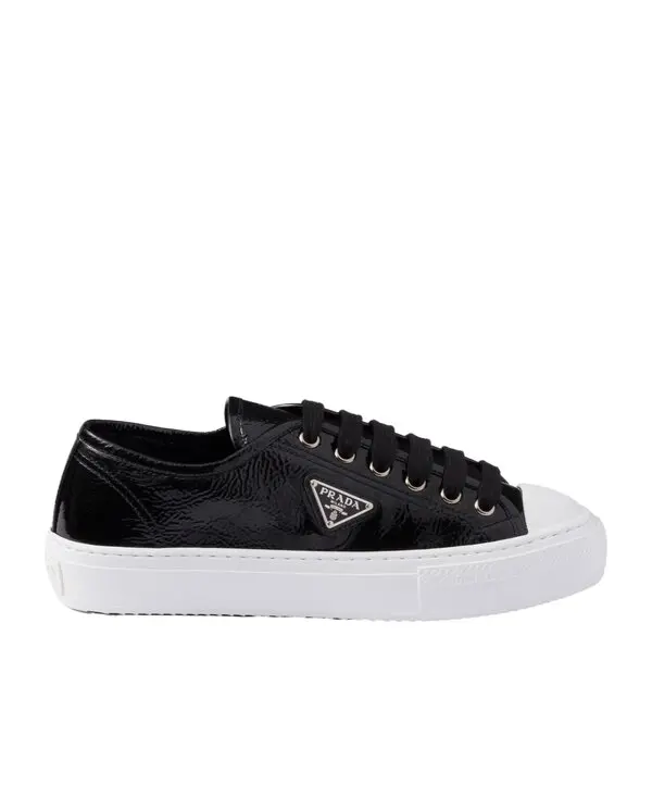 Prada Patent Leather Lace-up Sneakers