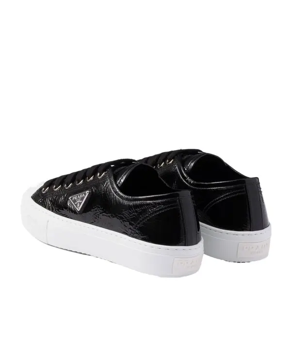 Prada Patent Leather Lace-up Sneakers