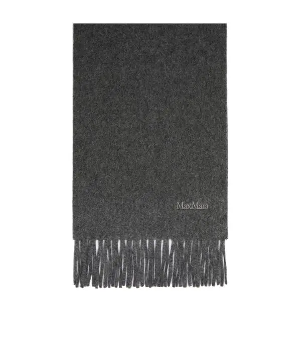 Max Mara Embroidered Wool Scarf - Black