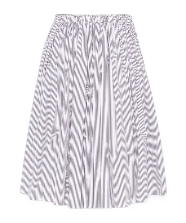 Prada Striped Elasticated Waist Skirt - White/blue