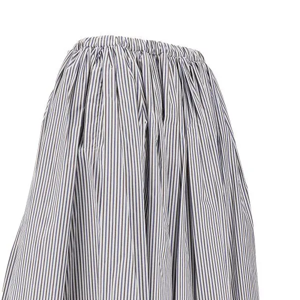 Prada Striped Elasticated Waist Skirt - White/blue