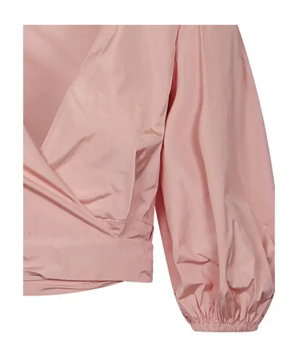 Red Valentino V-neck Wrap Blouse With Bow Detail - Pink