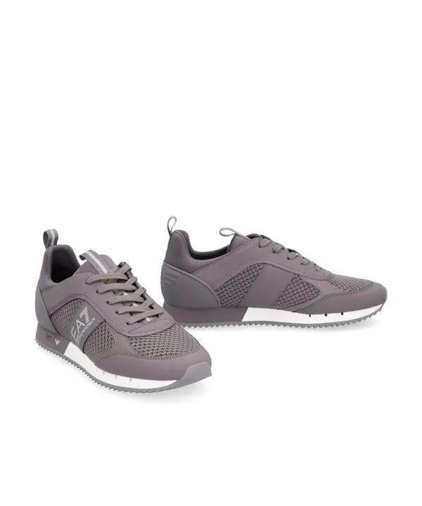 EA7 Cordura Panelled Round Toe Sneakers - Gray