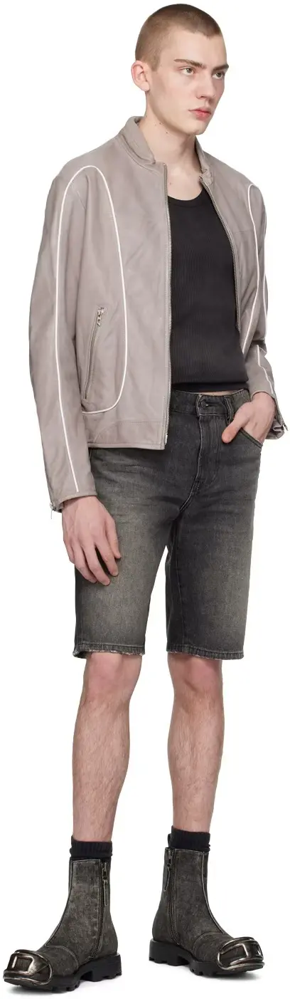 DIESEL® Leather Biker Jacket