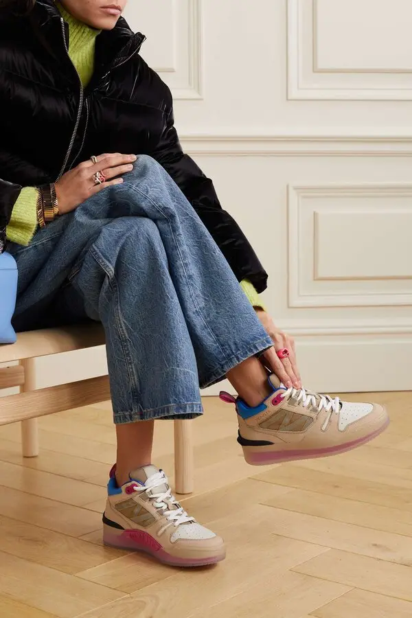 Moncler Pivot Mid-top Sneakers - Nude