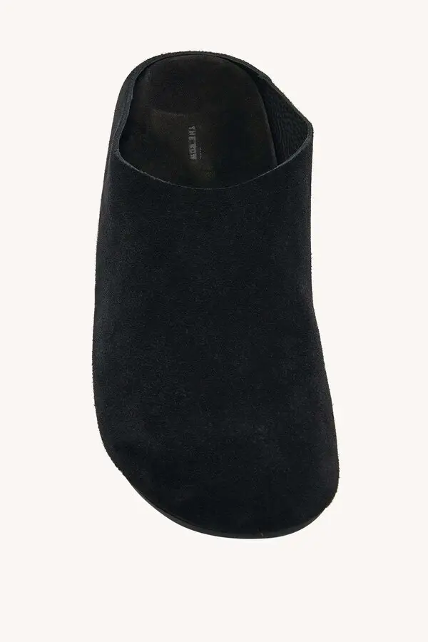 THE ROW Hudson Leather Slide - Black
