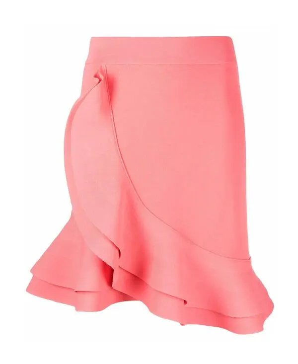 Alexander McQueen Ruffled Asymmetric Mini Skirt