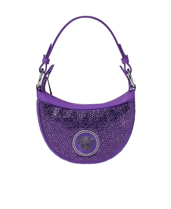 Versace Medusa-motif Embellished Tote Bag - Purple