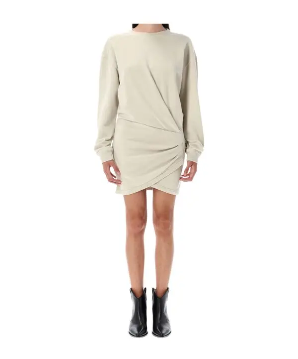 Isabel Marant Étoile Pipper Fleece Twist-front Mini Dress