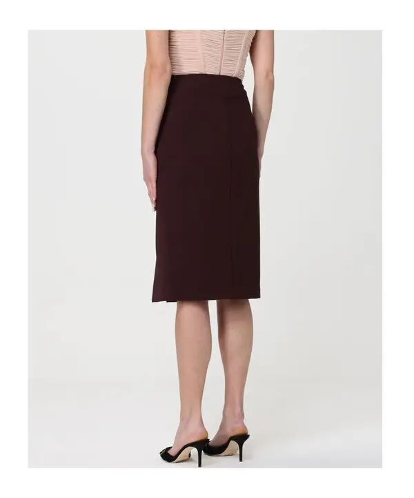 Elisabetta Franchi Double Layer Stretch Crêpe Skirt