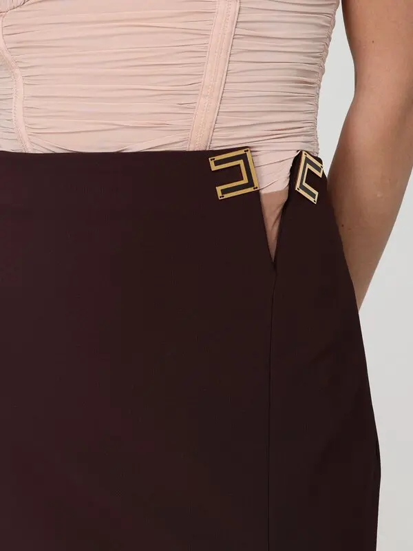 Elisabetta Franchi Double Layer Stretch Crêpe Skirt