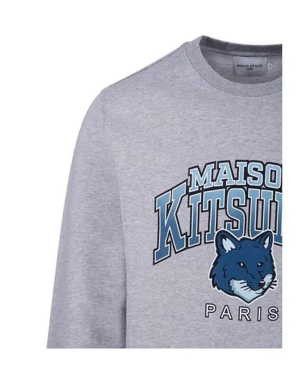 Maison Kitsuné Logo Printed Crewneck Sweatshirt