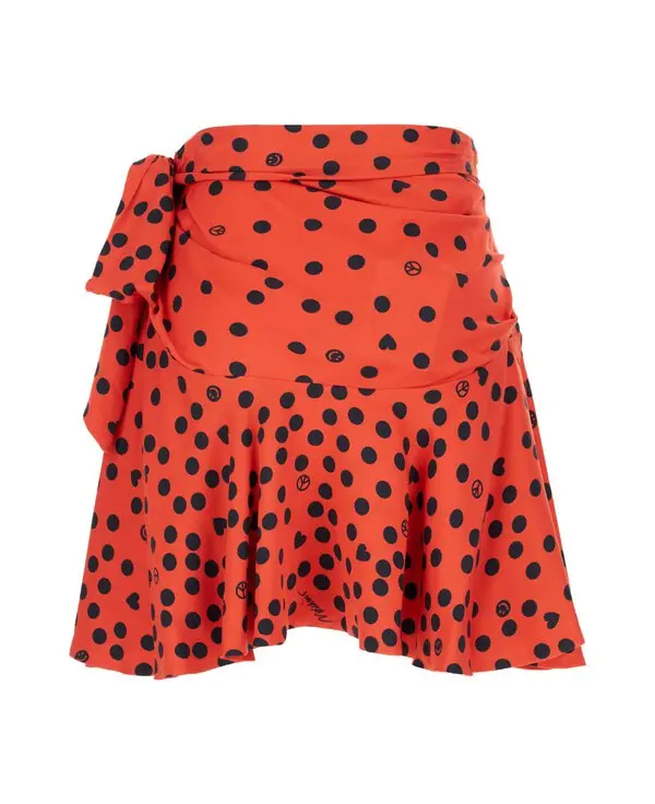 Moschino Polka-dot Ruffle-hem Mini Skirt