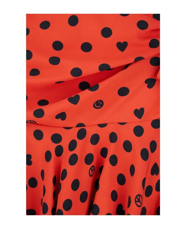 Moschino Polka-dot Ruffle-hem Mini Skirt