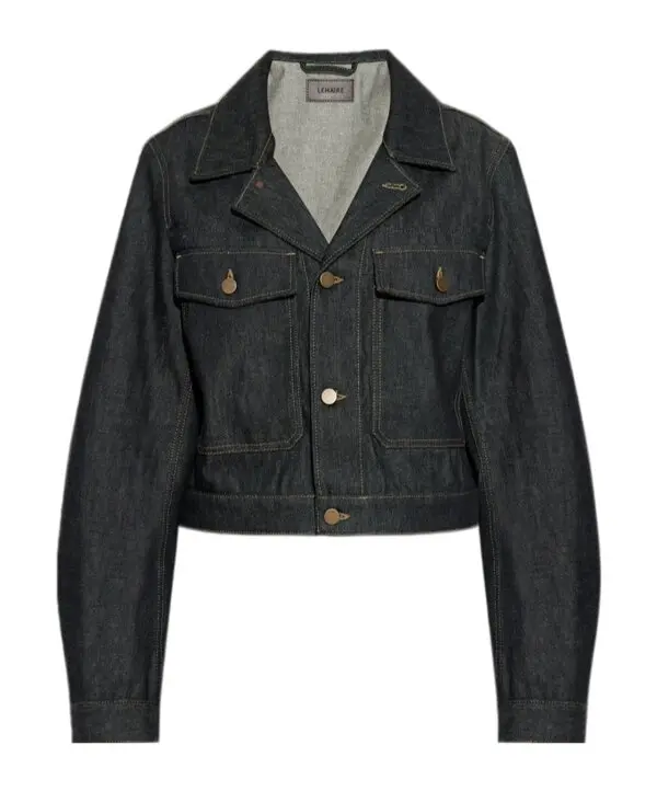 LEMAIRE Cropped Denim Blouson Jacket - Black