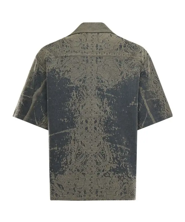 Amiri Paisley Denim Short Sleeve Shirt