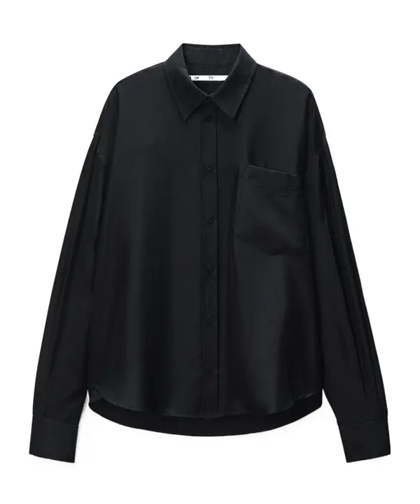 Alexander Wang Slashed Sleeve Shirt - Black