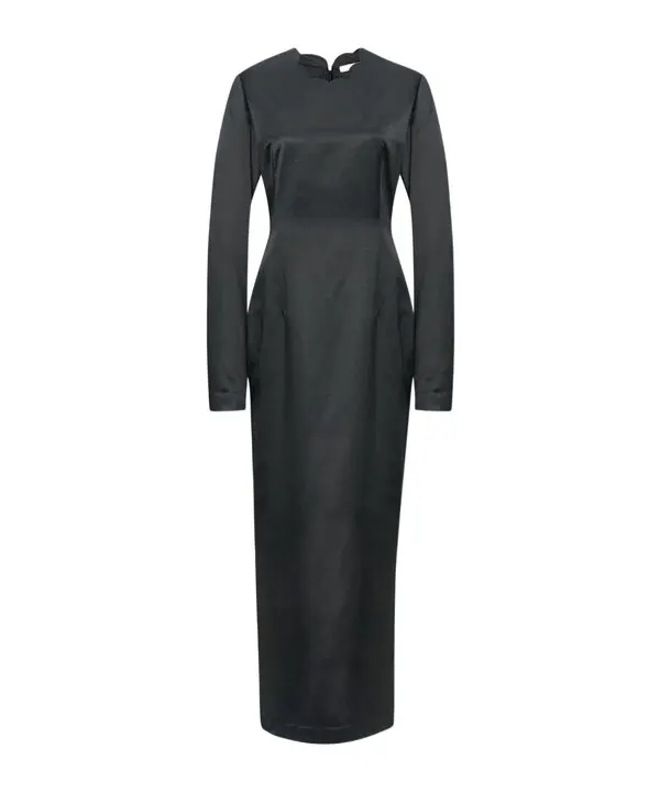 THE ROW Mitzi Silk And Viscose Dress - Faded Black