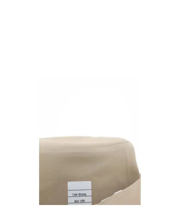 Thom Browne 4-bar Cotton Bucket Hat - Nude