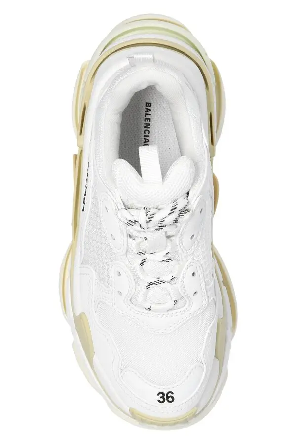 Balenciaga Triple S Lace-up Sneakers - White