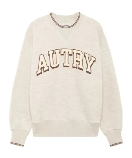 AUTRY Logo Crewneck Sweater - White