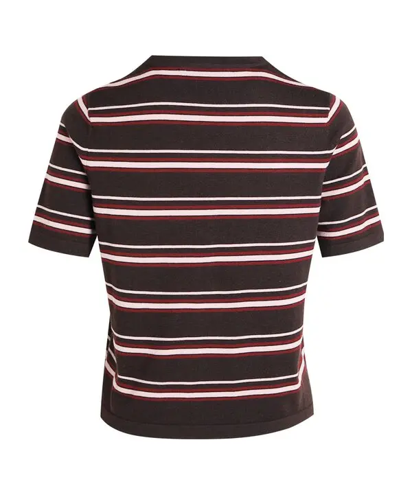 LIUREGALI Striped Round Neck T-shirt
