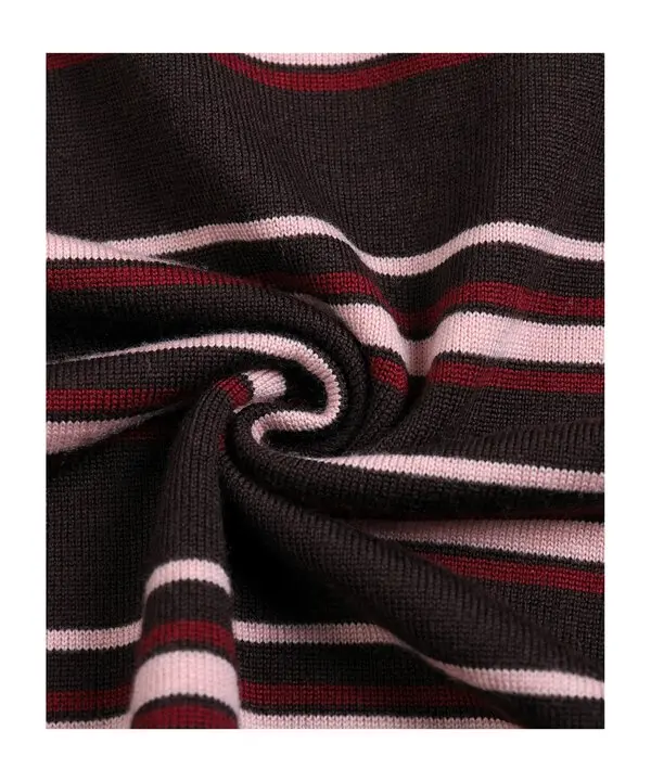 LIUREGALI Striped Round Neck T-shirt
