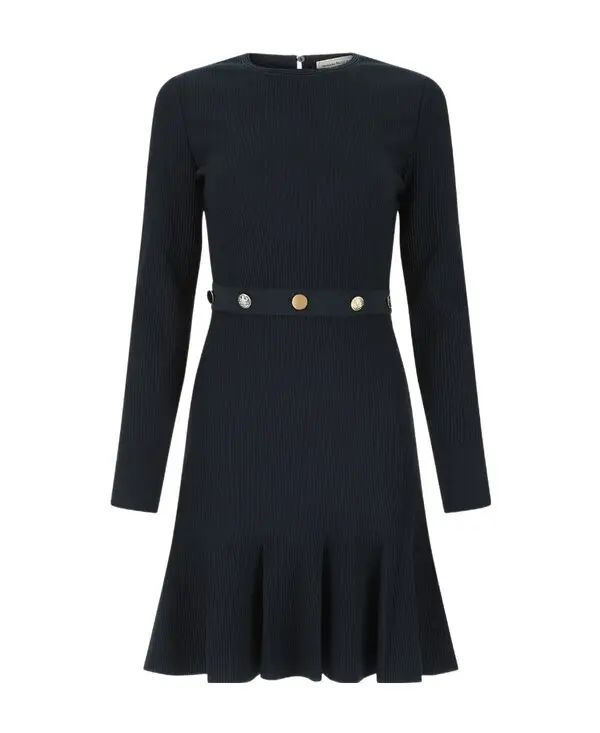 Alexander McQueen Ribbed Knit Dress With Button Detail