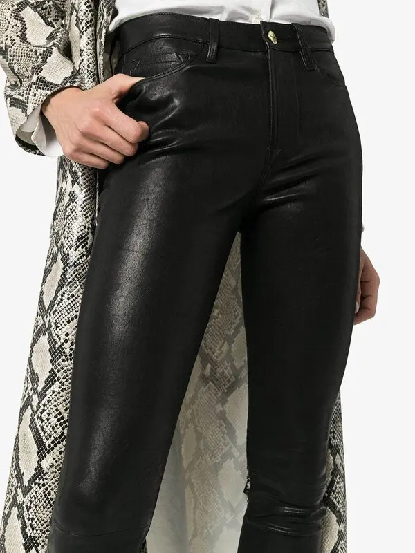 FRAME Le High Skinny Leather Trousers