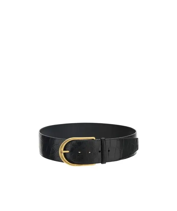 Saint Laurent Embossed Buckle Belt
