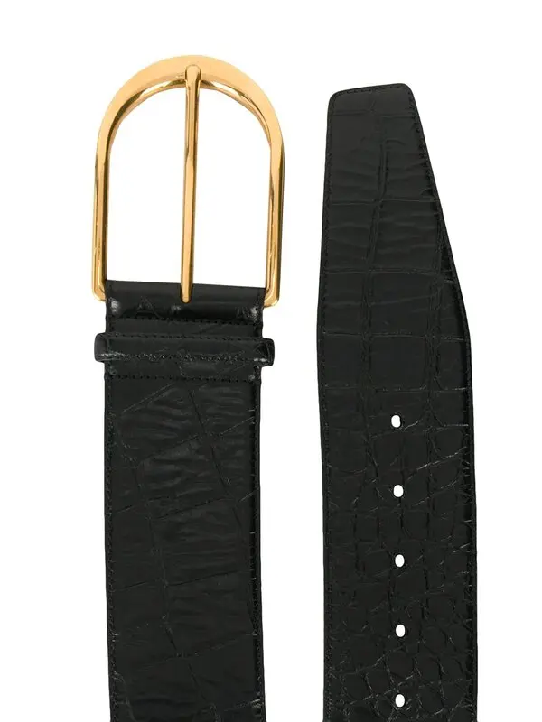 Saint Laurent Embossed Buckle Belt