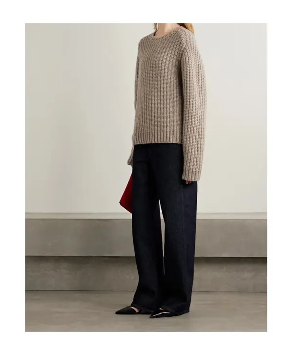 Khaite Long-sleeved Knitwear With Round Neck And Drop Shoulder