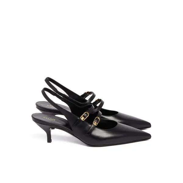 Celine Pointed High Heel Slingback Sandals