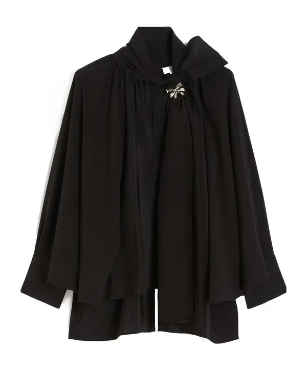 Max Mara Leonida Bow Plaque Shirt - Black