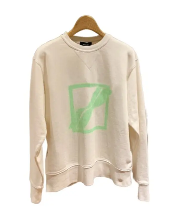 We11Done Round Neck Long Sleeve Printed Sweater