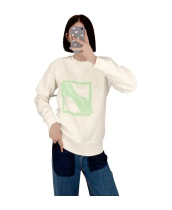 We11Done Round Neck Long Sleeve Printed Sweater