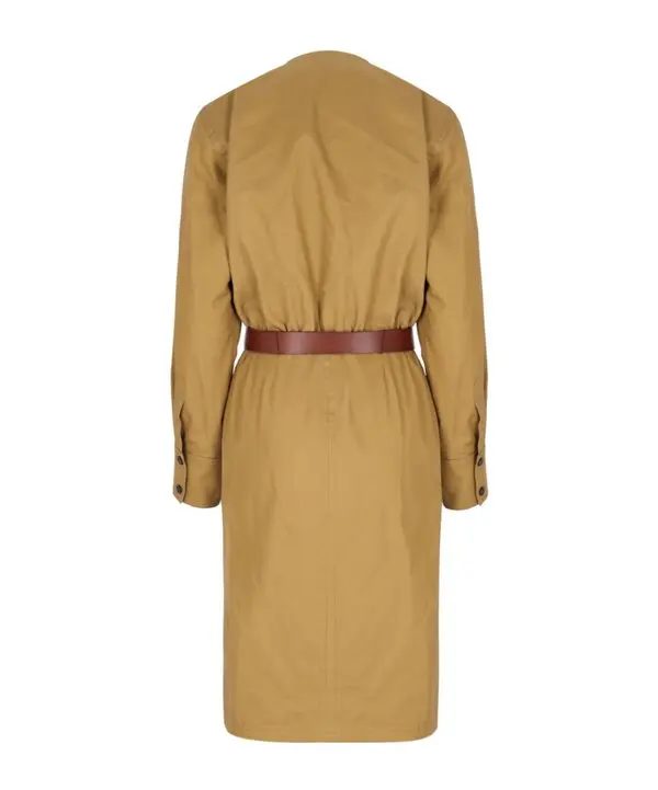 Saint Laurent V-neck Belted Dress